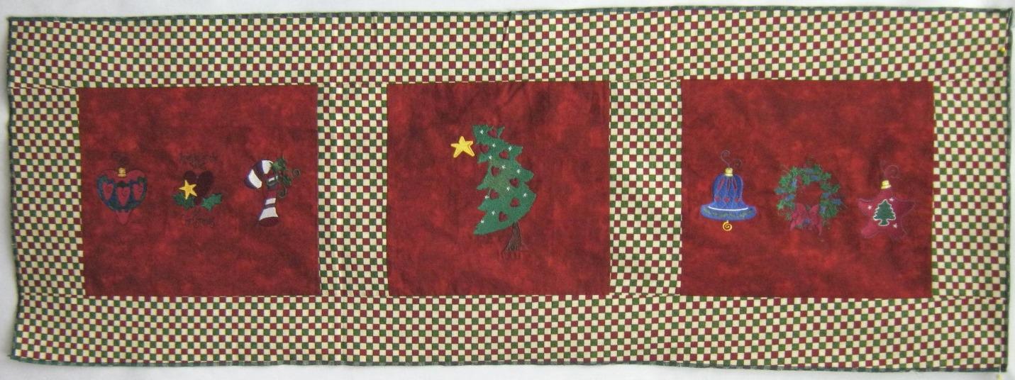 3 Panel Embroidered Table Runner Top (unfinished) – Eddie's Quilting Bee